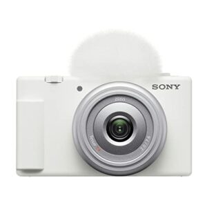 Sony ZV-1F Vlog Camera (White) Bundle with Sony Vlogger Accessory Kit (6 Items)