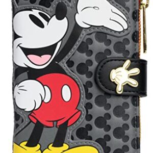 Loungefly Disney Mickey Mouse Faux Leather Wallet Snap Flap Clutch