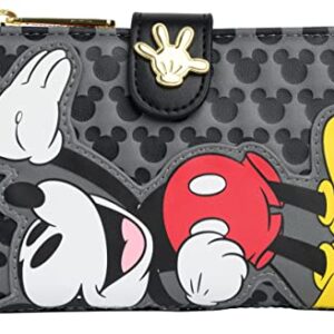 Loungefly Disney Mickey Mouse Faux Leather Wallet Snap Flap Clutch