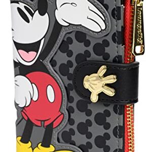 Loungefly Disney Mickey Mouse Faux Leather Wallet Snap Flap Clutch