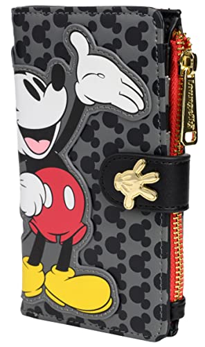 Loungefly Disney Mickey Mouse Faux Leather Wallet Snap Flap Clutch