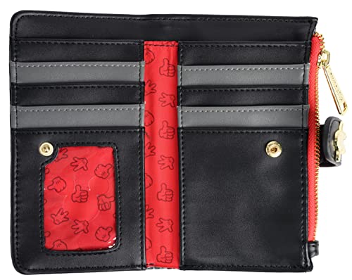 Loungefly Disney Mickey Mouse Faux Leather Wallet Snap Flap Clutch