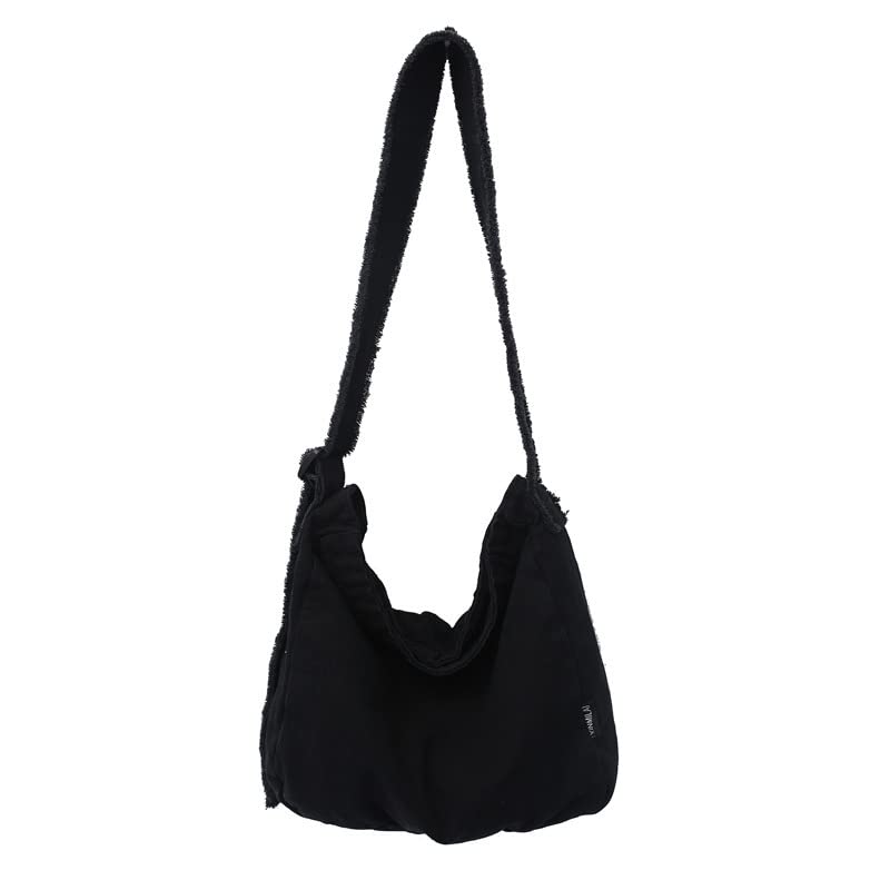 Tote Bag Aesthetic Vintage Grunge Aesthetic Tote Bag Purses for Women Hobo Bag Crossbody Bag (Black)