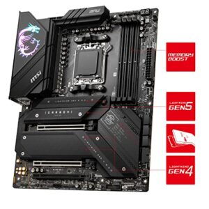 MSI MPG X670E Carbon WiFi Gaming Motherboard (AMD AM5, DDR5, PCIe 5.0, SATA 6Gb/s, M.2, USB 3.2 Gen 2, Wi-Fi 6E, HDMI/DP, ATX)