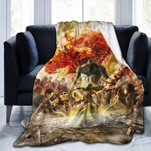 anime throw blanket levi ackerman throw blanket ultra-soft flannel blanket