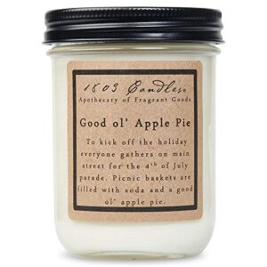 1803 candles – 14 oz. jar soy candles – (good ol’ apple pie)