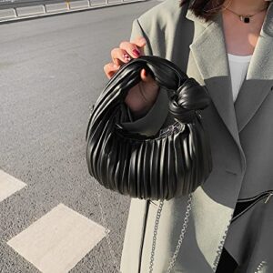 ELDA Knotted Clutch Crossbody Purse for Women Cloud Handbag Fashion Dumpling Bag Ruched Pouch Bag