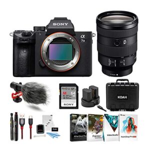 sony a7 iii full frame mirrorless interchangeable lens camera w/fe 24-105mm f/4 g oss full-frame e-mount lens bundle