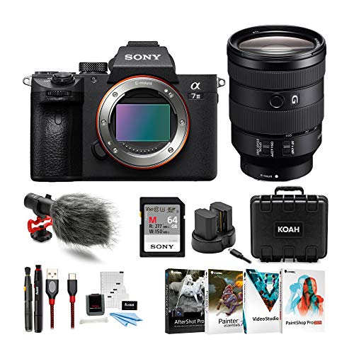 Sony a7 III Full Frame Mirrorless Interchangeable Lens Camera w/FE 24-105mm f/4 G OSS Full-Frame E-Mount Lens Bundle