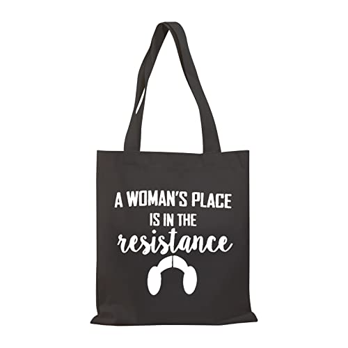 Feminist Tote Bag For Women A Woman's Place Is In The Resistance Feminist Theme Gift（place in resistance TGbl）