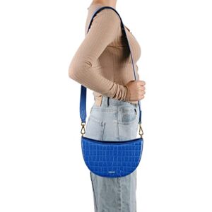 SINBONO Crossbody Bag, Kace Small Saddle Purse with Magnetic Closure Classic for Women - Classic Blue