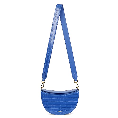 SINBONO Crossbody Bag, Kace Small Saddle Purse with Magnetic Closure Classic for Women - Classic Blue