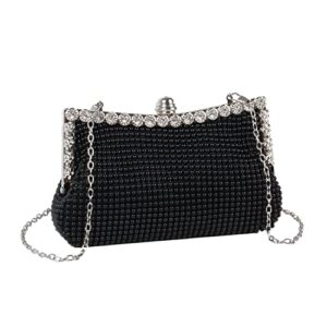 kuang! women’s evening clutch rhinestone purse handbag crystal diamante wedding party shoulder bags