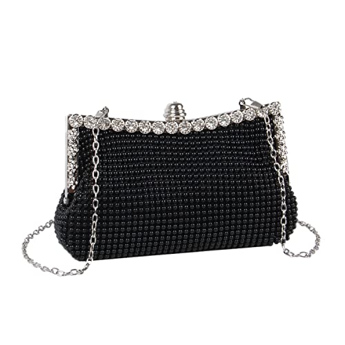 KUANG! Women’s Evening Clutch Rhinestone Purse Handbag Crystal Diamante Wedding Party Shoulder Bags