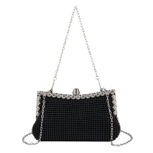 KUANG! Women’s Evening Clutch Rhinestone Purse Handbag Crystal Diamante Wedding Party Shoulder Bags