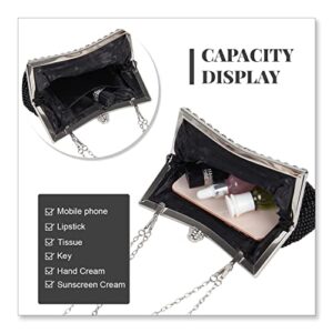 KUANG! Women’s Evening Clutch Rhinestone Purse Handbag Crystal Diamante Wedding Party Shoulder Bags