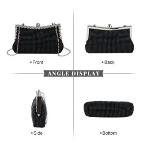 KUANG! Women’s Evening Clutch Rhinestone Purse Handbag Crystal Diamante Wedding Party Shoulder Bags