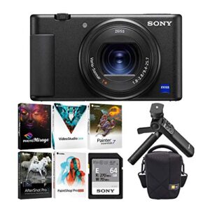 sony zv-1 digital camera with vlogger accessory kit (4 items)