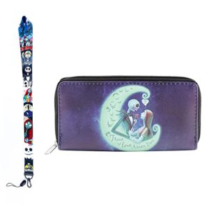 g-ahora nightmare before christmas leather wallet jack skellington all over print faux leather wallet (wc jack skellington c)