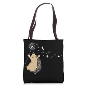 hedgehog tote bag