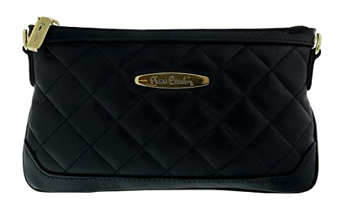 Pierre Cardin Navy Blue Leather Quilted Crossbody Bag for womens