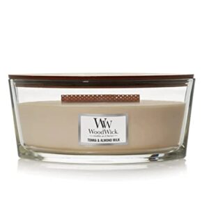 WoodWick Ellipse Candle, Tonka & Almond Milk, 16 oz.