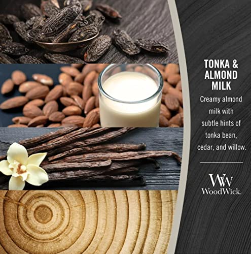 WoodWick Ellipse Candle, Tonka & Almond Milk, 16 oz.