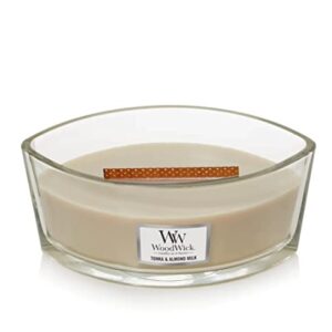 WoodWick Ellipse Candle, Tonka & Almond Milk, 16 oz.