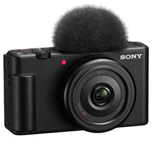 Sony ZV-1F Vlogging Camera, Black with ACCVC1 Vlogger Accessory Kit