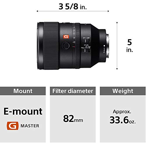 Sony FE 135mm f/1.8 GM Lens (SEL135F18GM) + Filter Kit + Lens Cap Keeper + Cleaning Kit + More