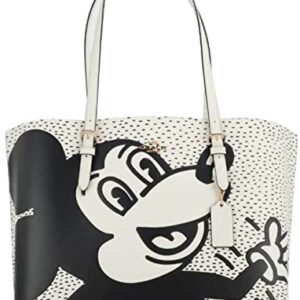 Coach Disney Mickey Mouse X Keith Haring Mollie Tote (Gold/Chalk Multi)