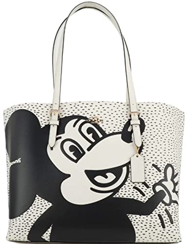 Coach Disney Mickey Mouse X Keith Haring Mollie Tote (Gold/Chalk Multi)