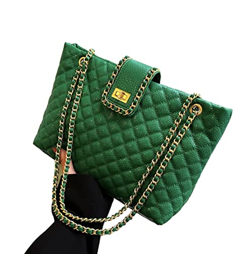 YVLSS Women's Quilted Shoulder Handbag Crossbody Bags For Women | Tote Bag For Women Handbags For Women (Green Purse)