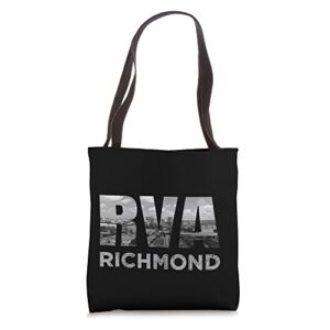 rva richmond skyline commonwealth virginia local souvenir tote bag