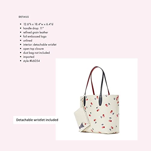 kate spade handbag for women reversible tote bag, cream multi