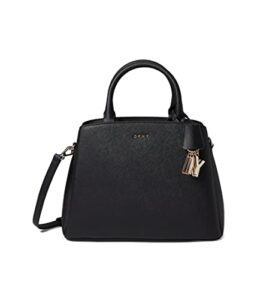 dkny paige medium satchel black/gold one size