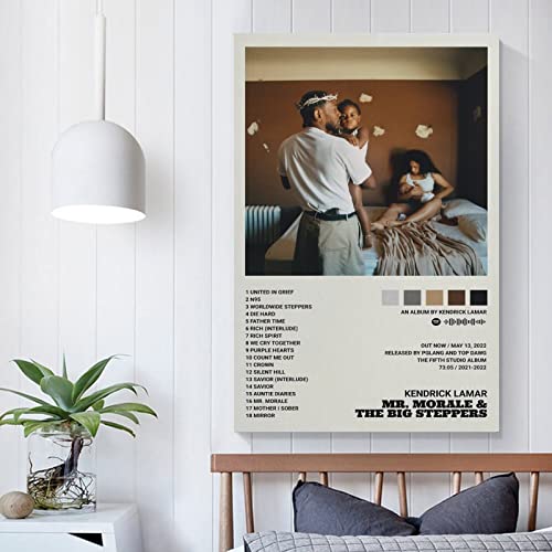 Kendrick Music Poster Lamar Mr. Morale & The Big Stepper Album Cover Poster Canvas Art Poster And Wall Art Print Bedroom Decor Posters 12x18inch(30x45cm)