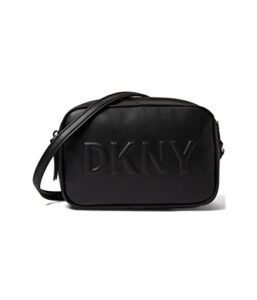 dkny tilly double zip crossbody black/silver one size