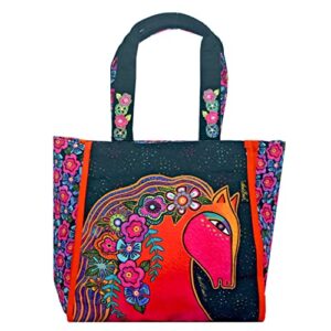 laurel burch blazing horses large casual shoulder tote bag