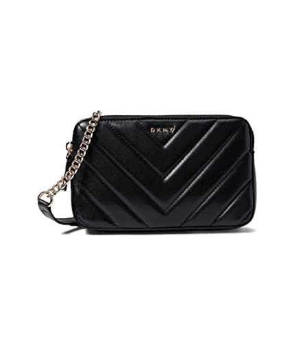 DKNY Veronica Double Zip Crossbody Black/Gold One Size