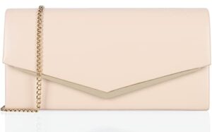 venoline women~’s evening handbag vegan leather ladies envelope clutch classic elegant purse bags nude