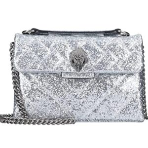 kurt geiger london glitter medium kensington crossbody silver one size