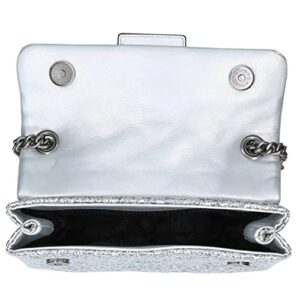 Kurt Geiger London Glitter Medium Kensington Crossbody Silver One Size