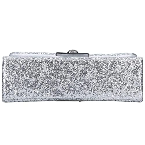 Kurt Geiger London Glitter Medium Kensington Crossbody Silver One Size