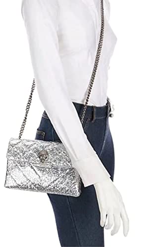 Kurt Geiger London Glitter Medium Kensington Crossbody Silver One Size