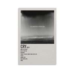 xiaomb cry – cigarettes after sex music album poster for bedroom aesthetic wall decor canvas wall art gift 12x18inch(30x45cm)