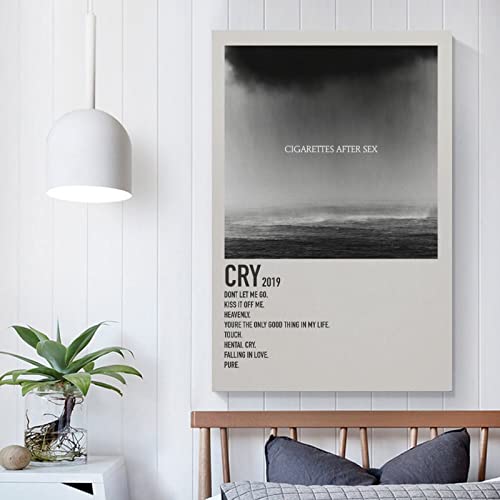 XIAOMB Cry - Cigarettes After Sex Music Album Poster for Bedroom Aesthetic Wall Decor Canvas Wall Art Gift 12x18inch(30x45cm)