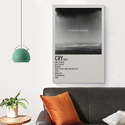 XIAOMB Cry - Cigarettes After Sex Music Album Poster for Bedroom Aesthetic Wall Decor Canvas Wall Art Gift 12x18inch(30x45cm)