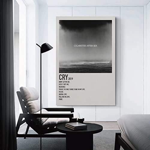 XIAOMB Cry - Cigarettes After Sex Music Album Poster for Bedroom Aesthetic Wall Decor Canvas Wall Art Gift 12x18inch(30x45cm)