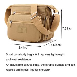 Crossbody Bag for Women Nylon Shoulder Bag Waterproof Lightweight Messenger Purses Multi Pocket Travel Handbag